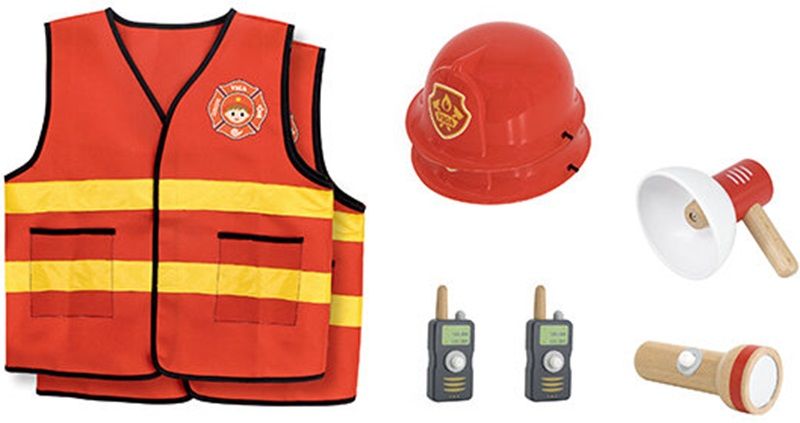 Firefighter Role Play Set (8 pcs)-Viga – Little Wings