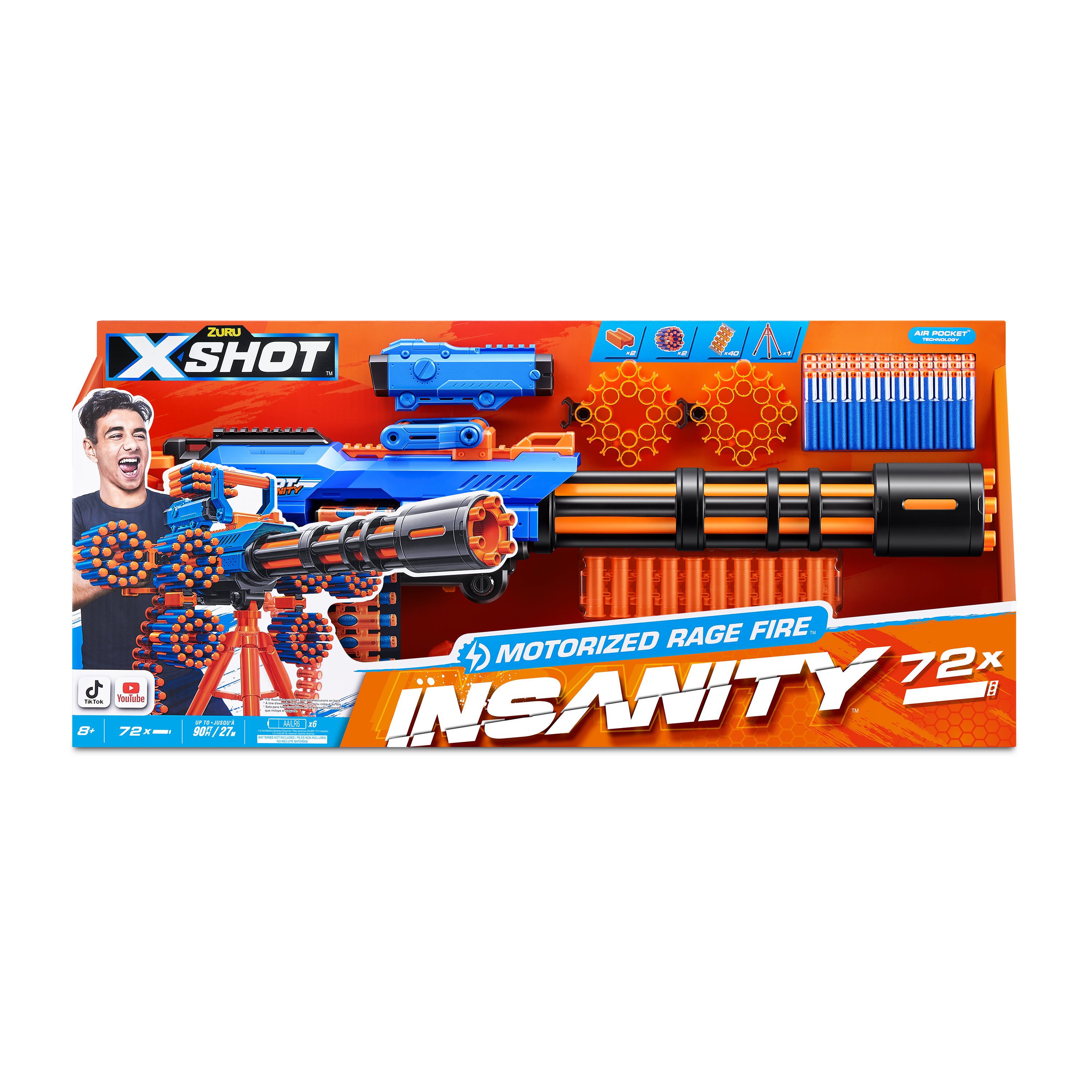 X-Shot Insanity Motorized Age Fire Gatling Gun w/ Tripod – Little Wings